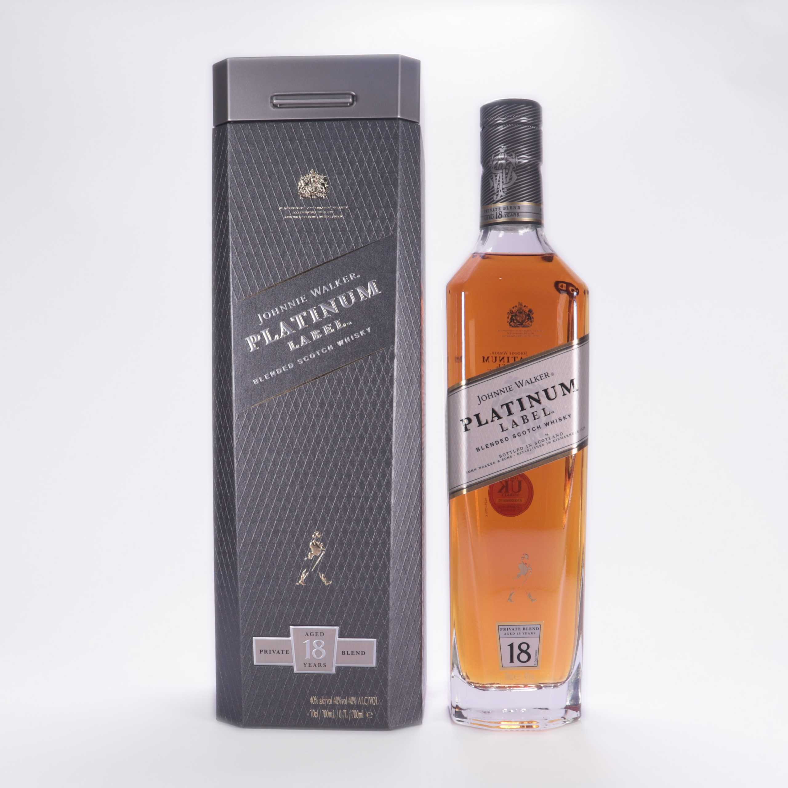 Johnnie Walker Platinum Label Aged 18 Year old Whisky 70cl - Wine Art ...